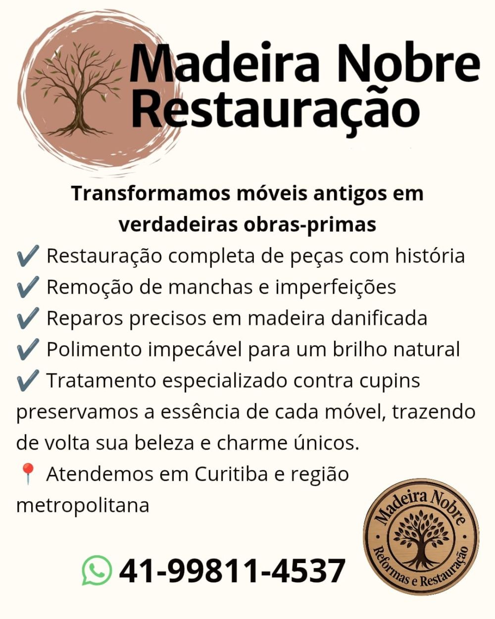 Madeira nobre reformas , Centro, Curitiba, PR